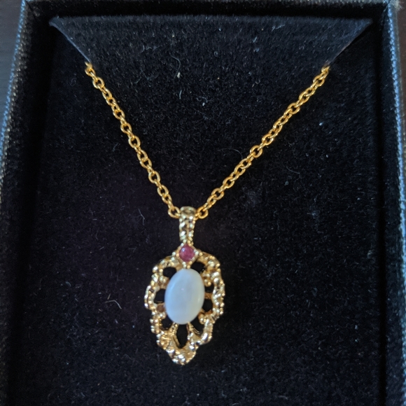 Van Doran | Jewelry | Nib Vintage Van Doran Ruby And Opal Necklace ...